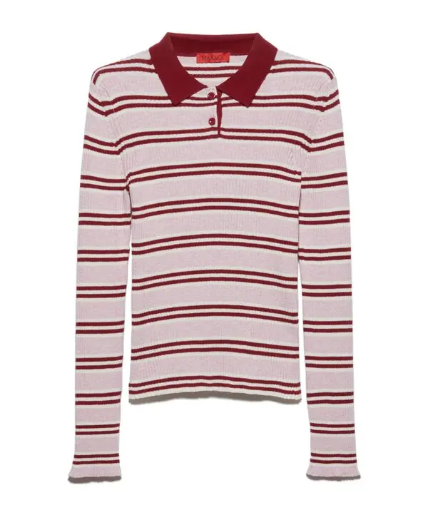 MAXCO. Max&co. Striped Polo-neck Jumper