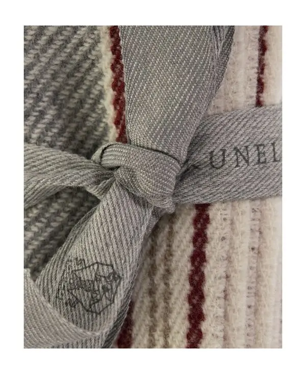 Brunello Cucinelli Cashmere Striped Scarf