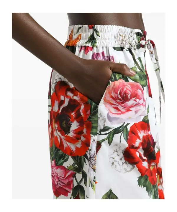 Dolce & Gabbana Floral Print Poplin Shorts