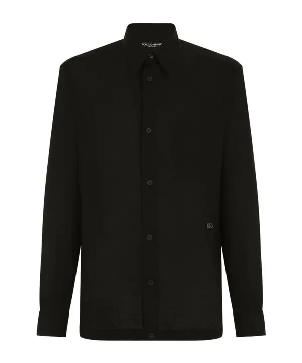 Dolce & Gabbana Hawaiian Long-sleeve Linen Shirt