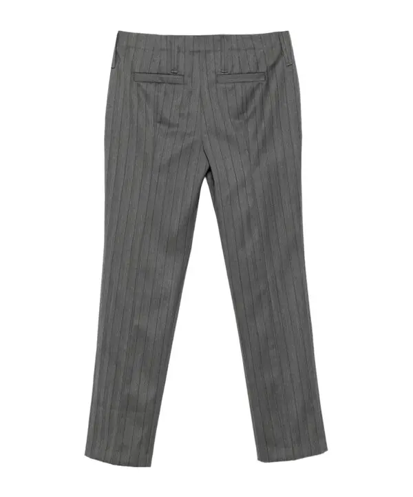 Alexander McQueen Straight-leg Striped Tailored Trousers - Grey