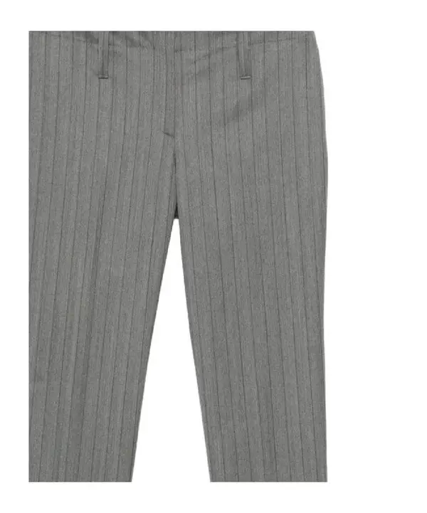 Alexander McQueen Straight-leg Striped Tailored Trousers - Grey