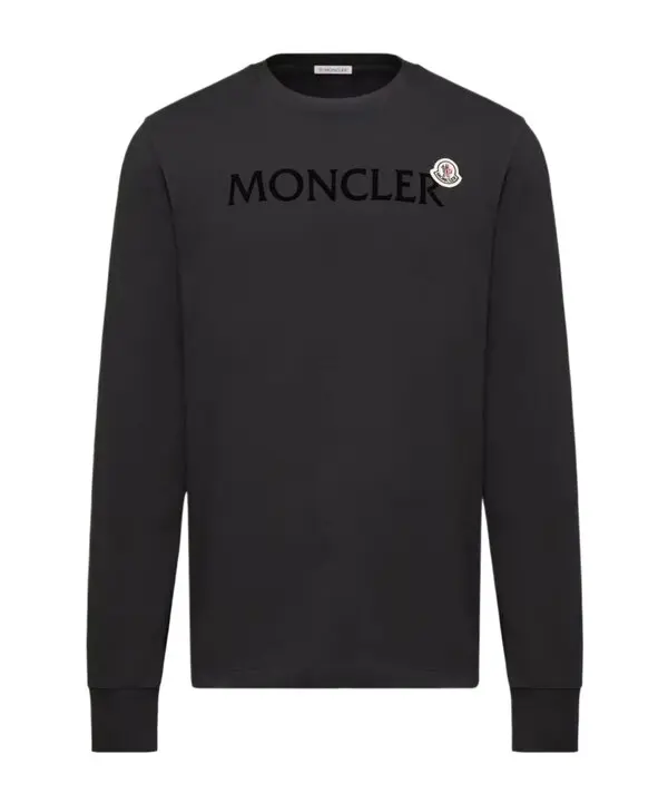 Moncler Logo Detail Crewneck Sweatshirt - Black