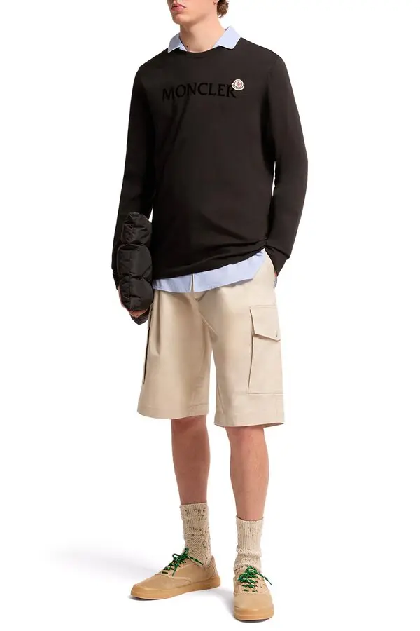 Moncler Logo Detail Crewneck Sweatshirt - Black