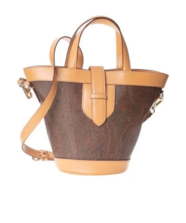 Etro Logo Shoulder Bag - Brown