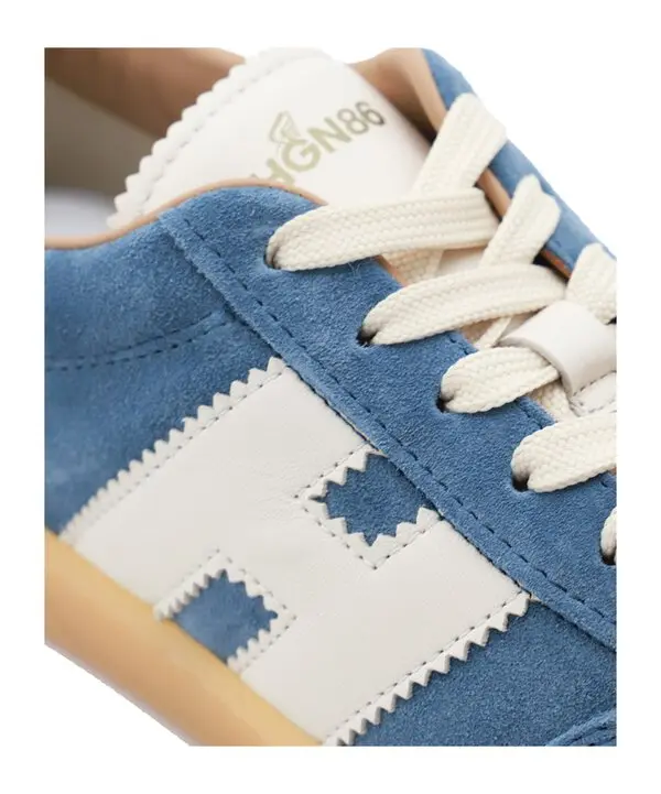 Hogan Low Top Sneakers With Side Logo Patch - Blue