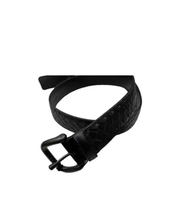 Bottega Veneta Woven Leather Belt - Black