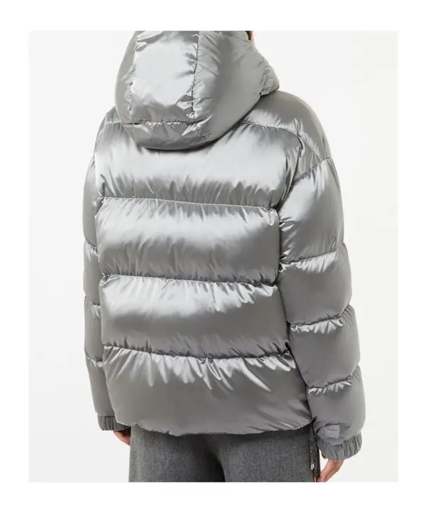 Max Mara Padded Satin Puffer Jacket - Medium Gray