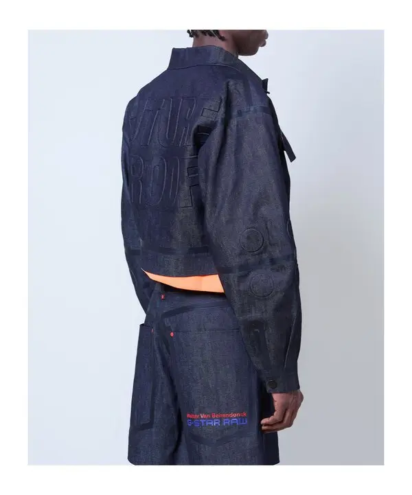 WALTER VAN BEIRENDONCK Embossed Denim Blazer