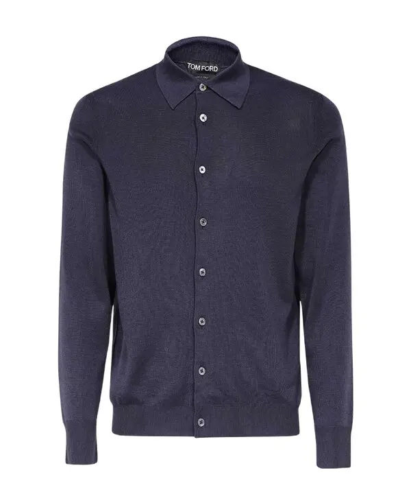 TOM FORD Long-sleeved Knitted Shirt - Black