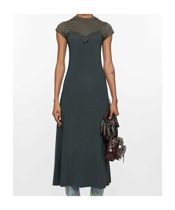 Acne Studios Layered Dress With Bow Detail