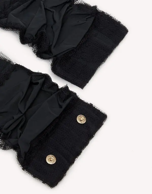 Red Valentino Polka Dot Tulle Belt - Gray
