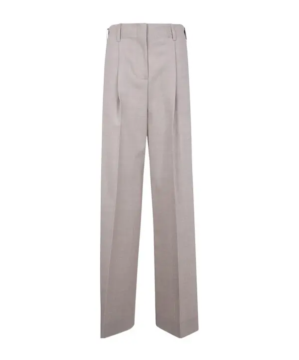 P.a.r.o.s.h Pleated Wool Trousers - Gray