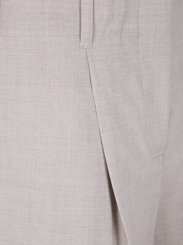 P.a.r.o.s.h Pleated Wool Trousers - Gray