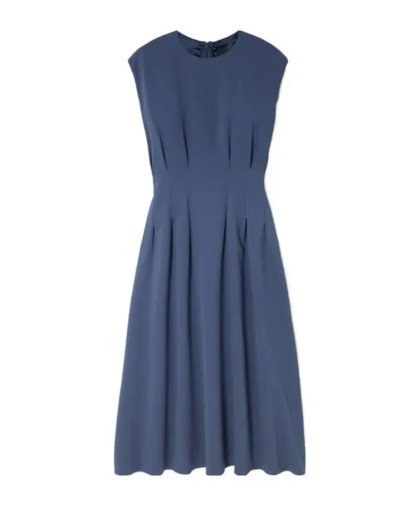 JOSEPH Pleated Midi Dress - Blue