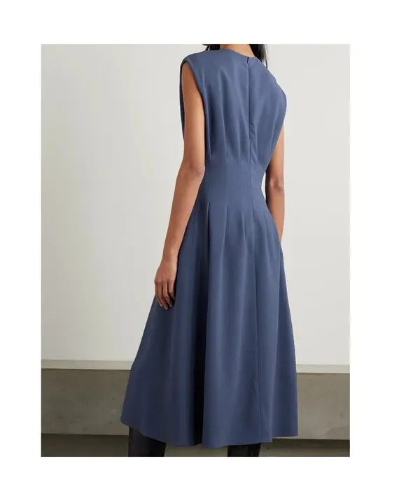 JOSEPH Pleated Midi Dress - Blue