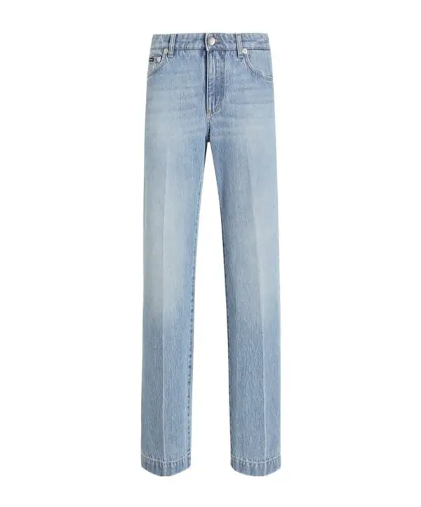 Dolce & Gabbana Pressed Pleat Loose Jeans