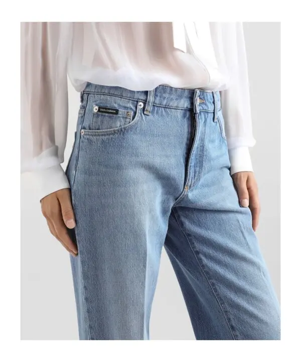 Dolce & Gabbana Pressed Pleat Loose Jeans