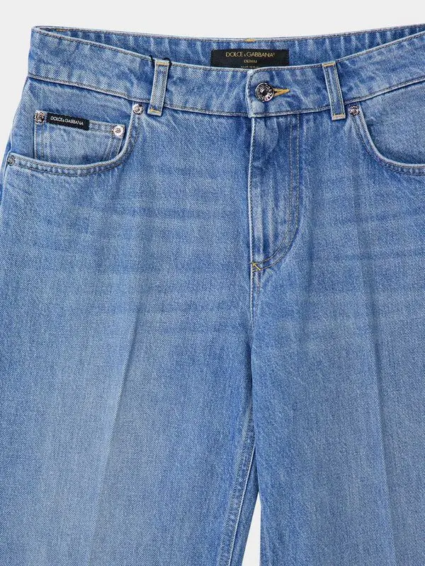 Dolce & Gabbana Pressed Pleat Loose Jeans