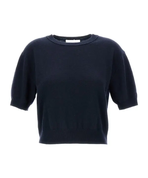 LISA YANG Ribbed Short-sleeve T-shirt - Black