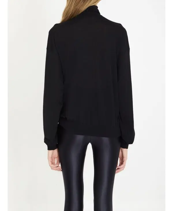 Saint Laurent Knitted Turtleneck Jumper - Black
