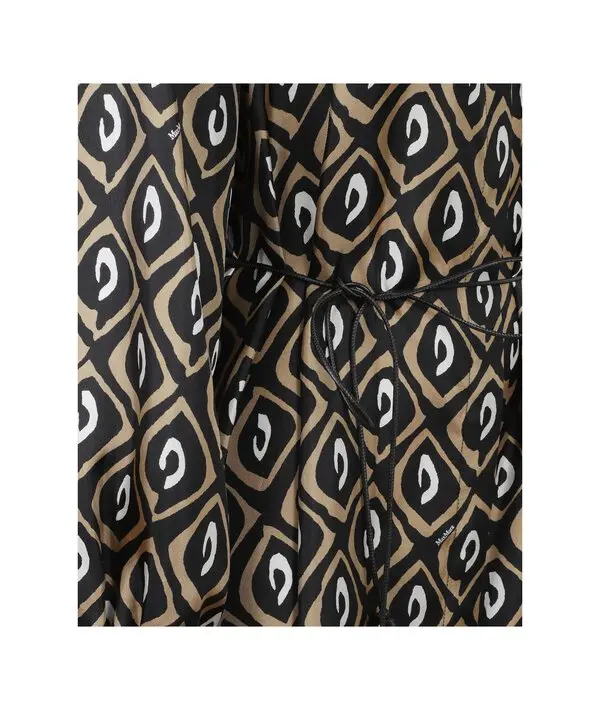 Max Mara Long Sleeve Printed Shirt Dress