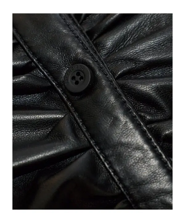 Balenciaga Ruched Long-sleeve Shirt