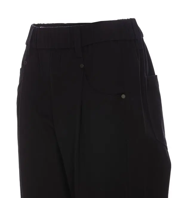 Brunello Cucinelli High Waist Straight Leg Trousers - Black