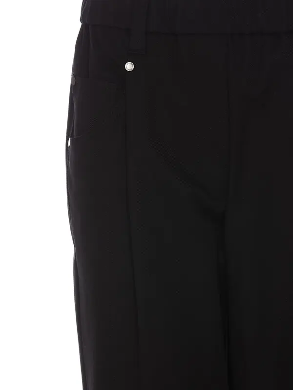 Brunello Cucinelli High Waist Straight Leg Trousers - Black