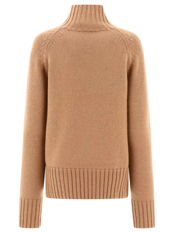 Max Mara High Neck Ribbed Knit Jumper