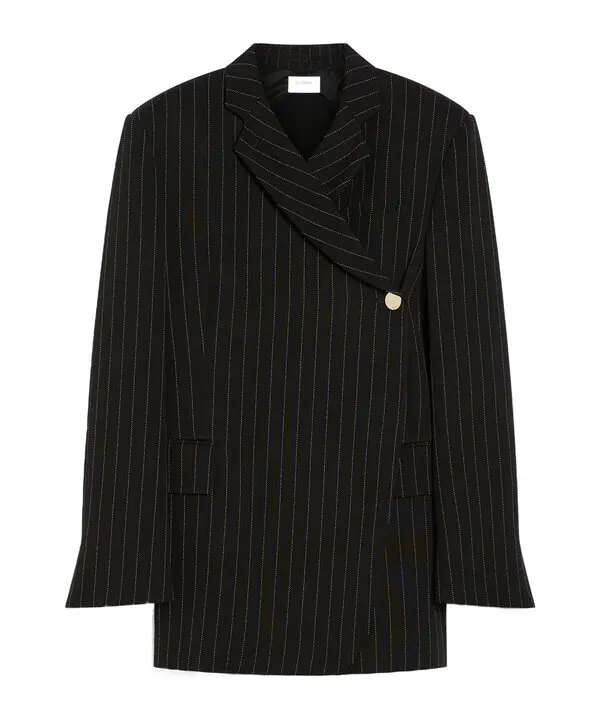 Sportmax Asymmetrical Tailored Blazer - Black