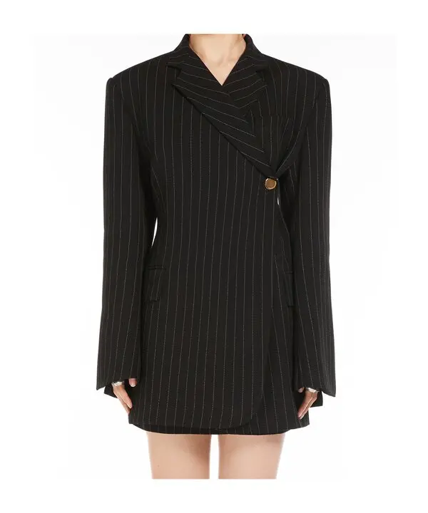 Sportmax Asymmetrical Tailored Blazer - Black