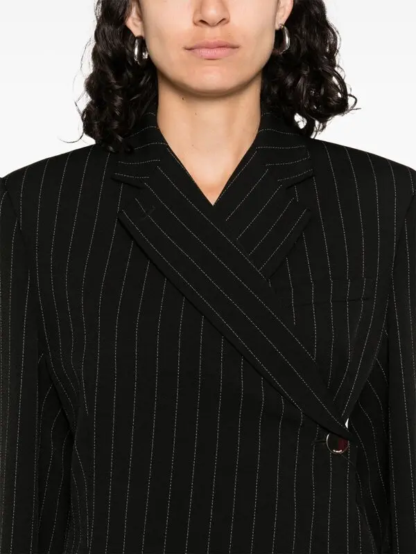 Sportmax Asymmetrical Tailored Blazer - Black