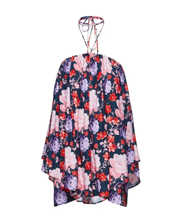 Magda Butrym Floral Print Halterneck Mini Dress