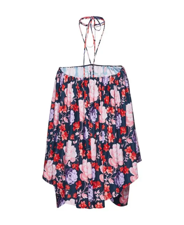 Magda Butrym Floral Print Halterneck Mini Dress