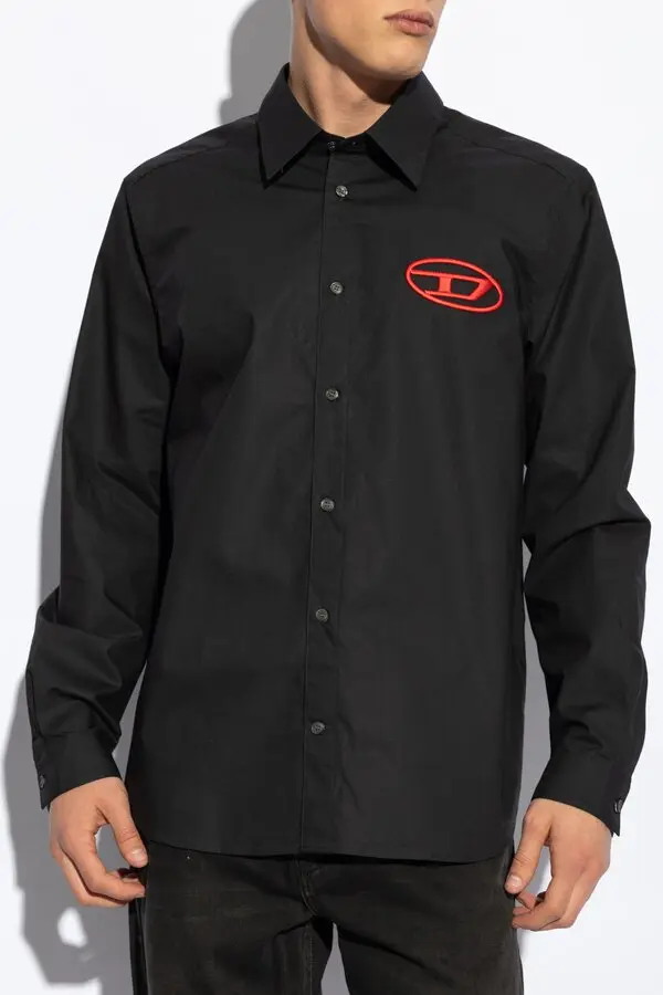 DIESEL® S-simply-d Cotton Shirt - Black