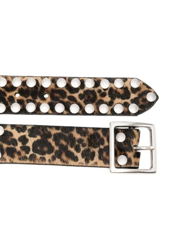 GOLDEN GOOSE Stud-embellished Buckle Belt