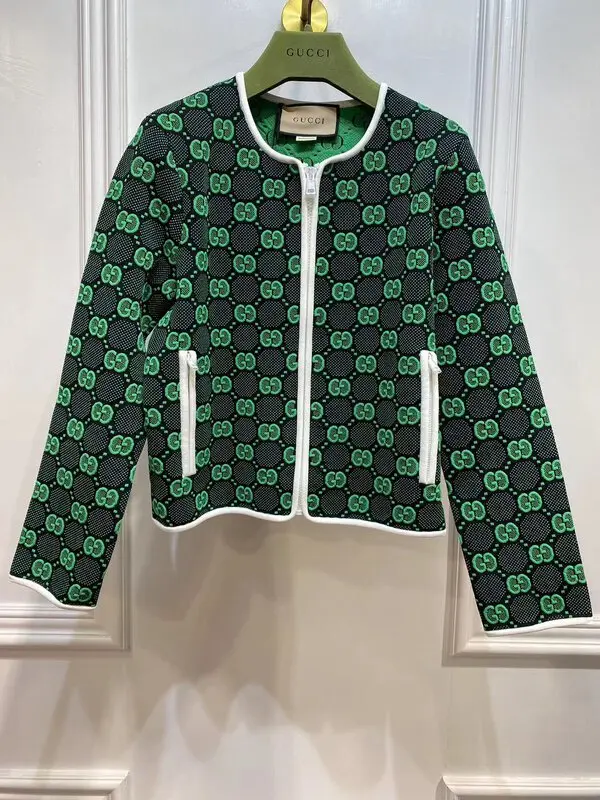 Gucci Gg Jacquard Zip Cardigan