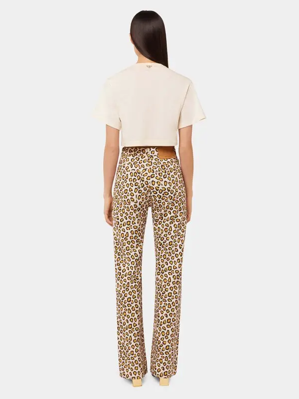 Rabanne Cropped T-shirt With Chainmail Effect
