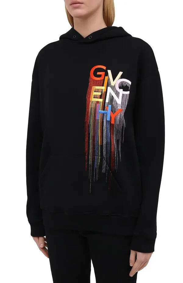 Givenchy Embroidered Logo Hooded Sweatshirt
