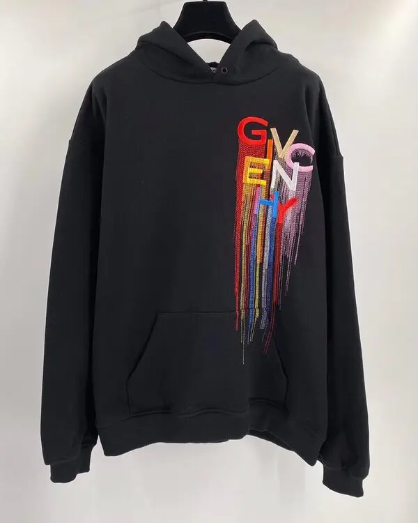 Givenchy Embroidered Logo Hooded Sweatshirt