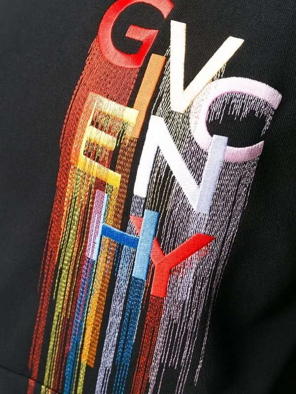 Givenchy Embroidered Logo Hooded Sweatshirt