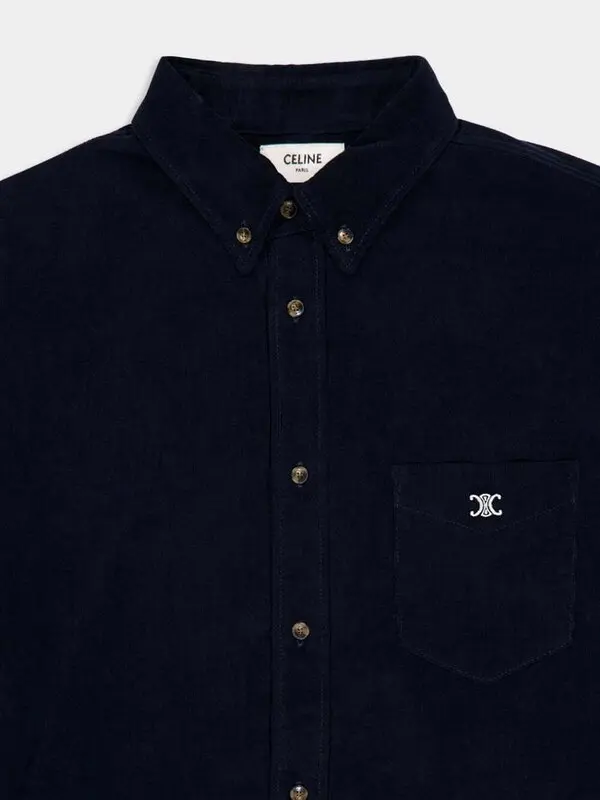 Celine Relaxed Shirt In Corduroy