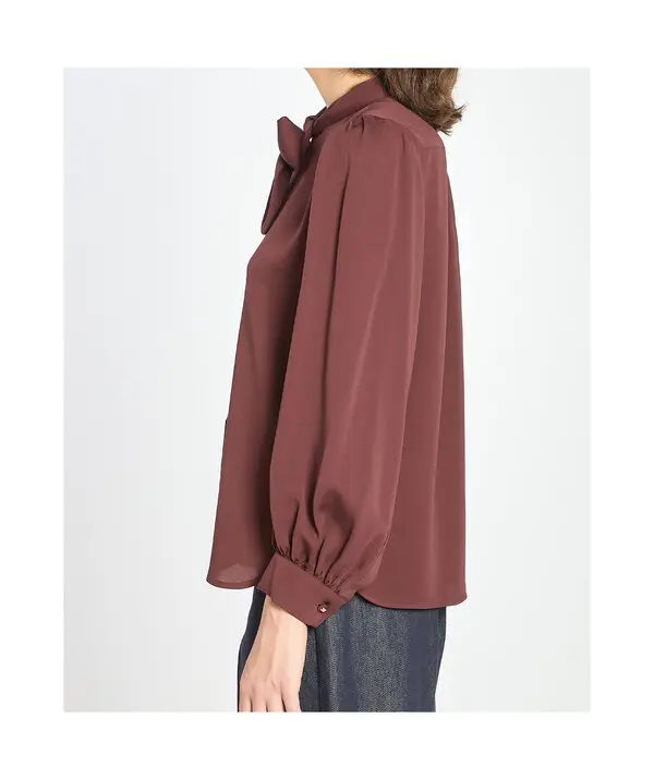 Max Mara Silk Charmeuse Shirt With Lapel Collar And Button Closure