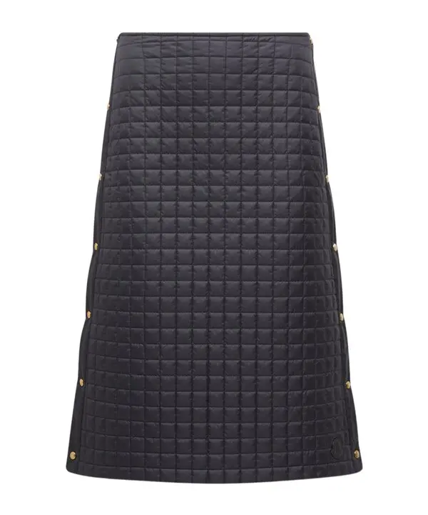 Moncler Quilted Midi Skirt - Black