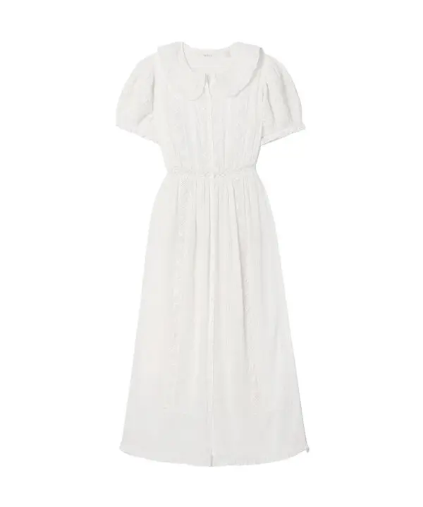 DÔEN Short Sleeve Button Front Dress
