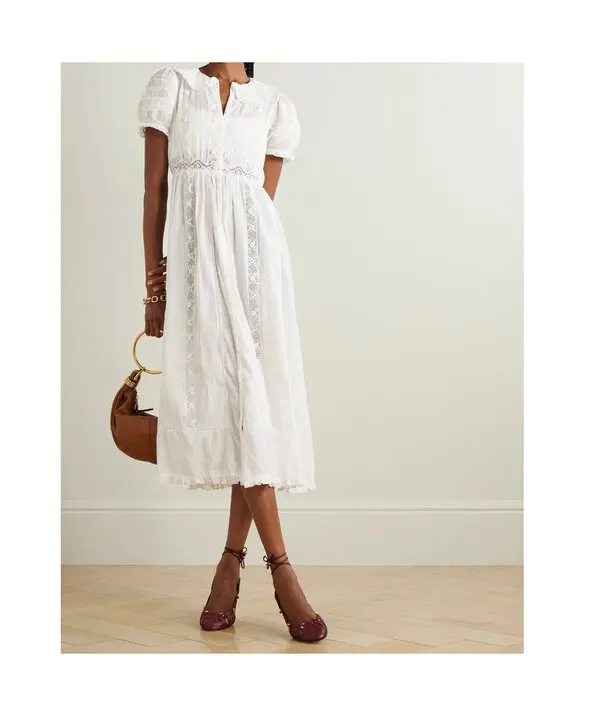 DÔEN Short Sleeve Button Front Dress