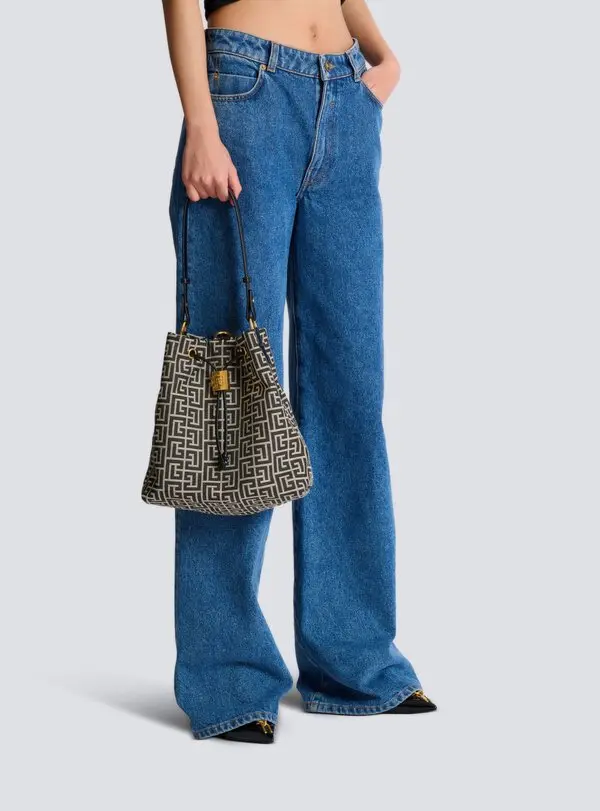 Balmain Pulse Monogram Jacquard Backpack