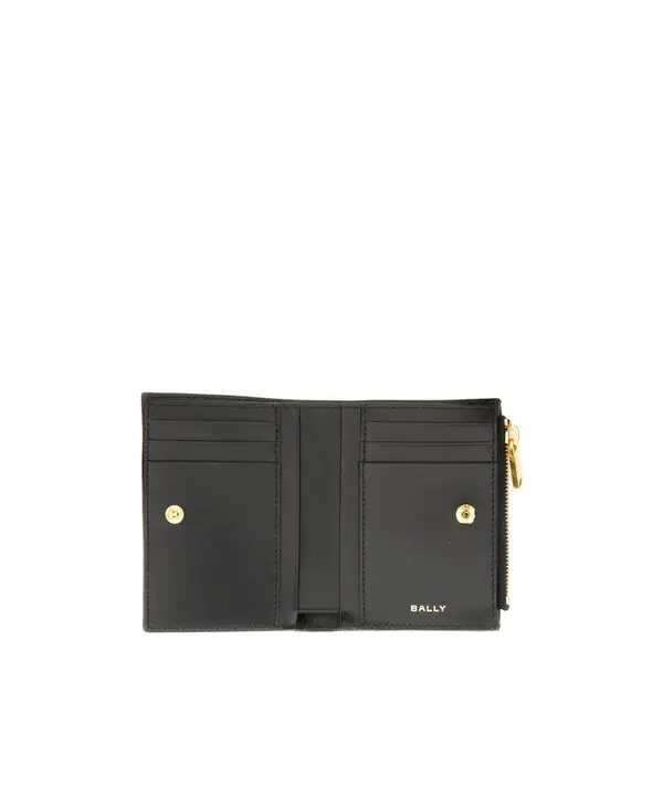 Bally Code Bi-fold Wallet - Black