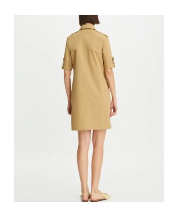 Tory Burch Button-up Short-sleeved Dress - Nude
